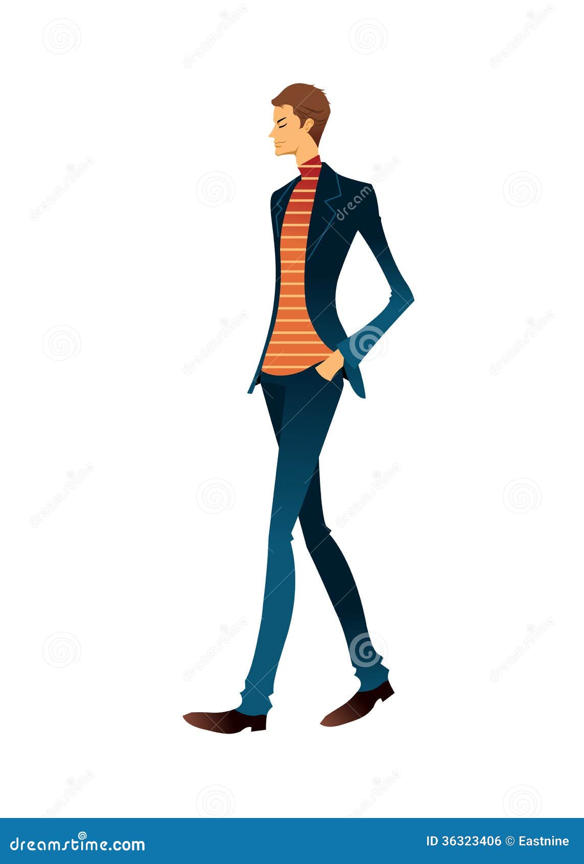 Side view of man stock vector. Illustration of digital - 36323406