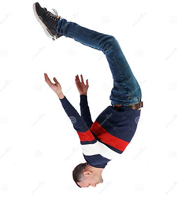 Side View of Man in Zero Gravity or a Fall Stock Photo - Image of ...