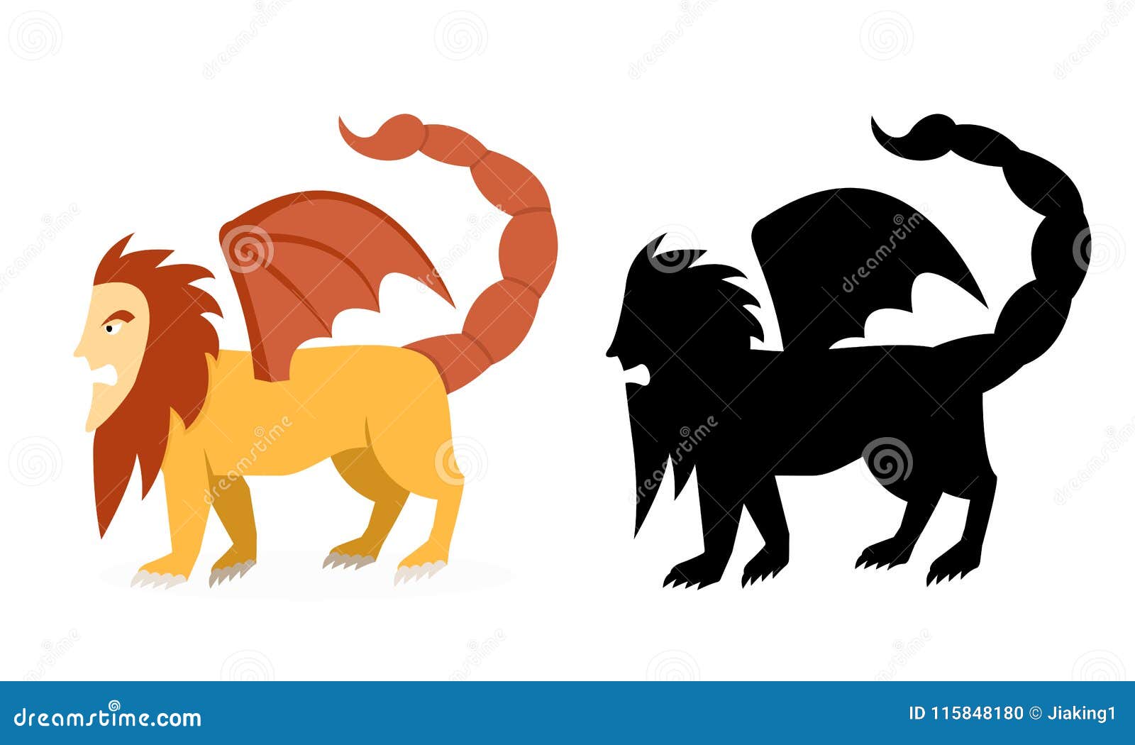 Manticore Cartoon Illustration Color Royalty-Free Stock Photography ...