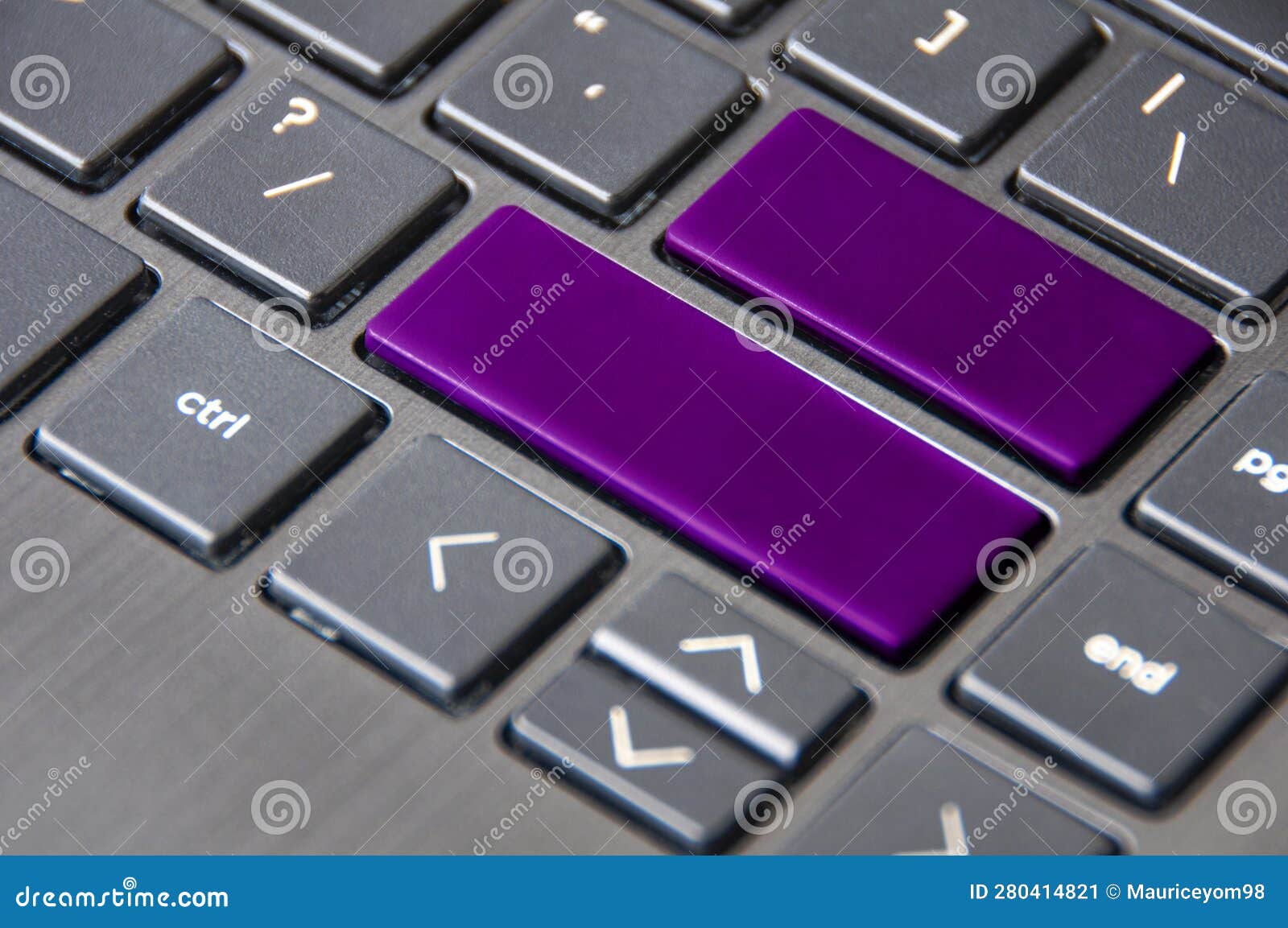 Side View of Maroon Color Keyboard with Customizable Space for Text ...