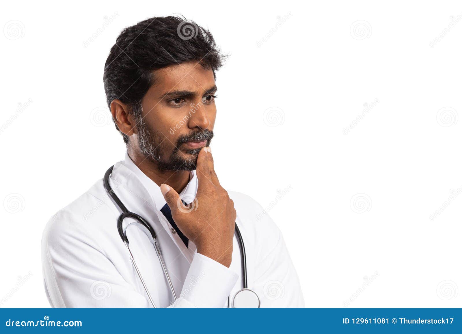 Side-view Medic Planning Gesture Stock Image - Image of decision, adult ...