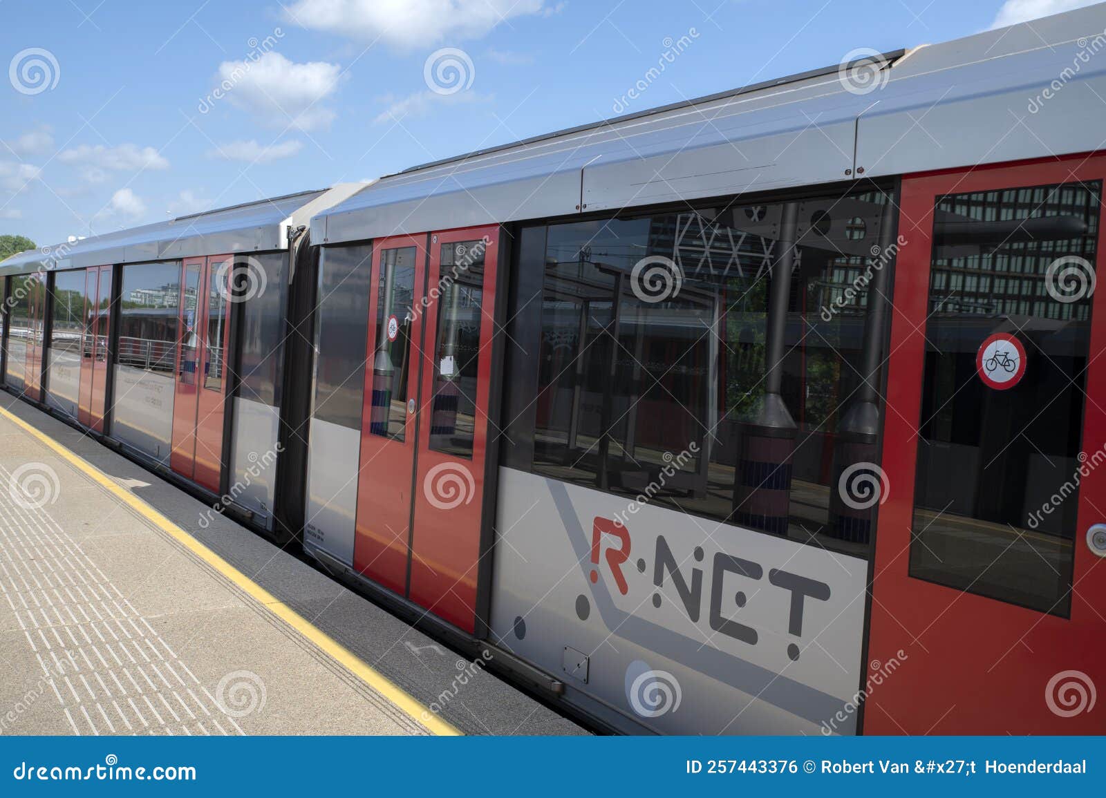 Side View Metro at the Rai Train Station at Amsterdam the Netherlands ...