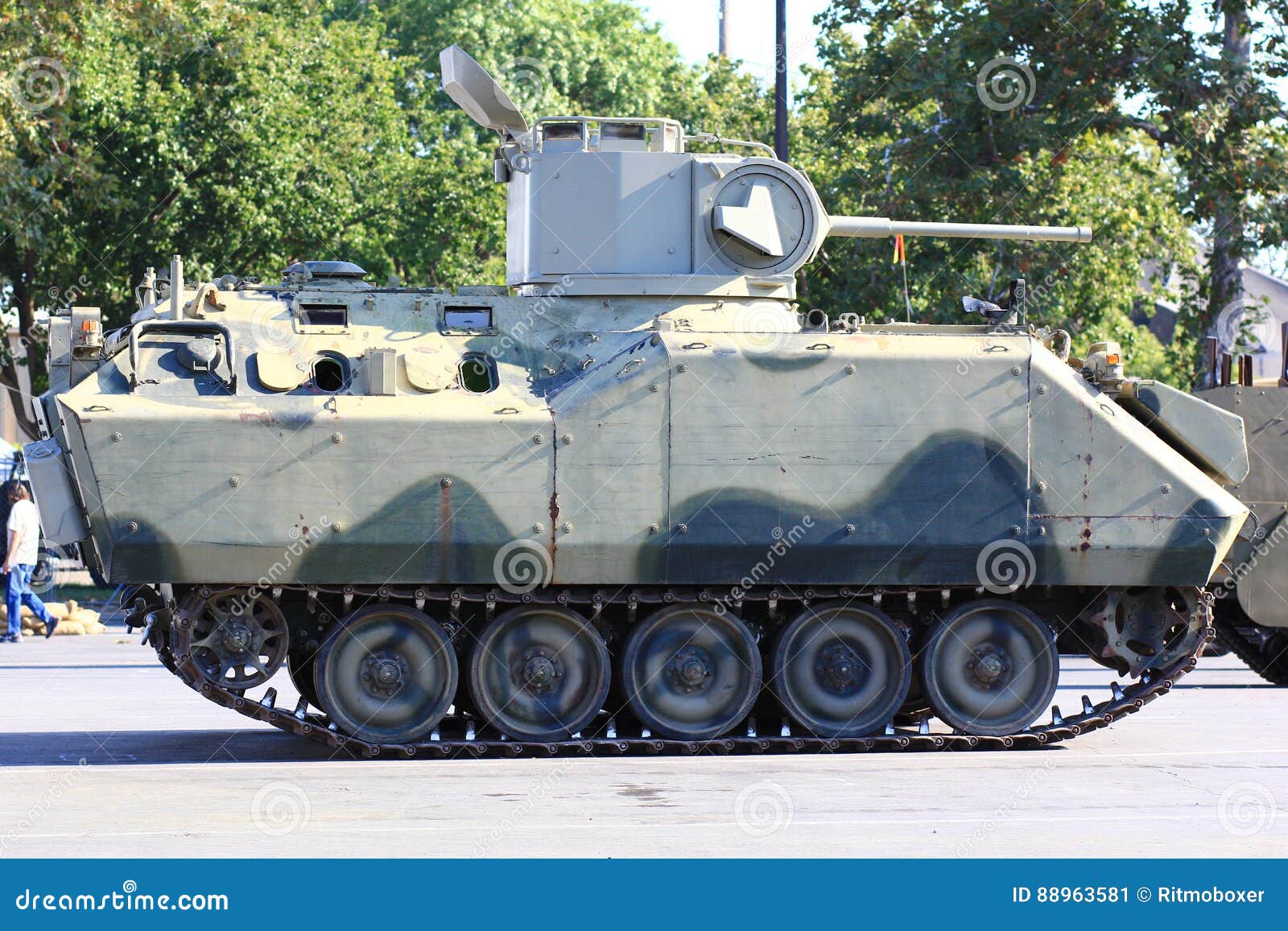 Side View of a Military Tank Stock Image - Image of history, army: 88963581