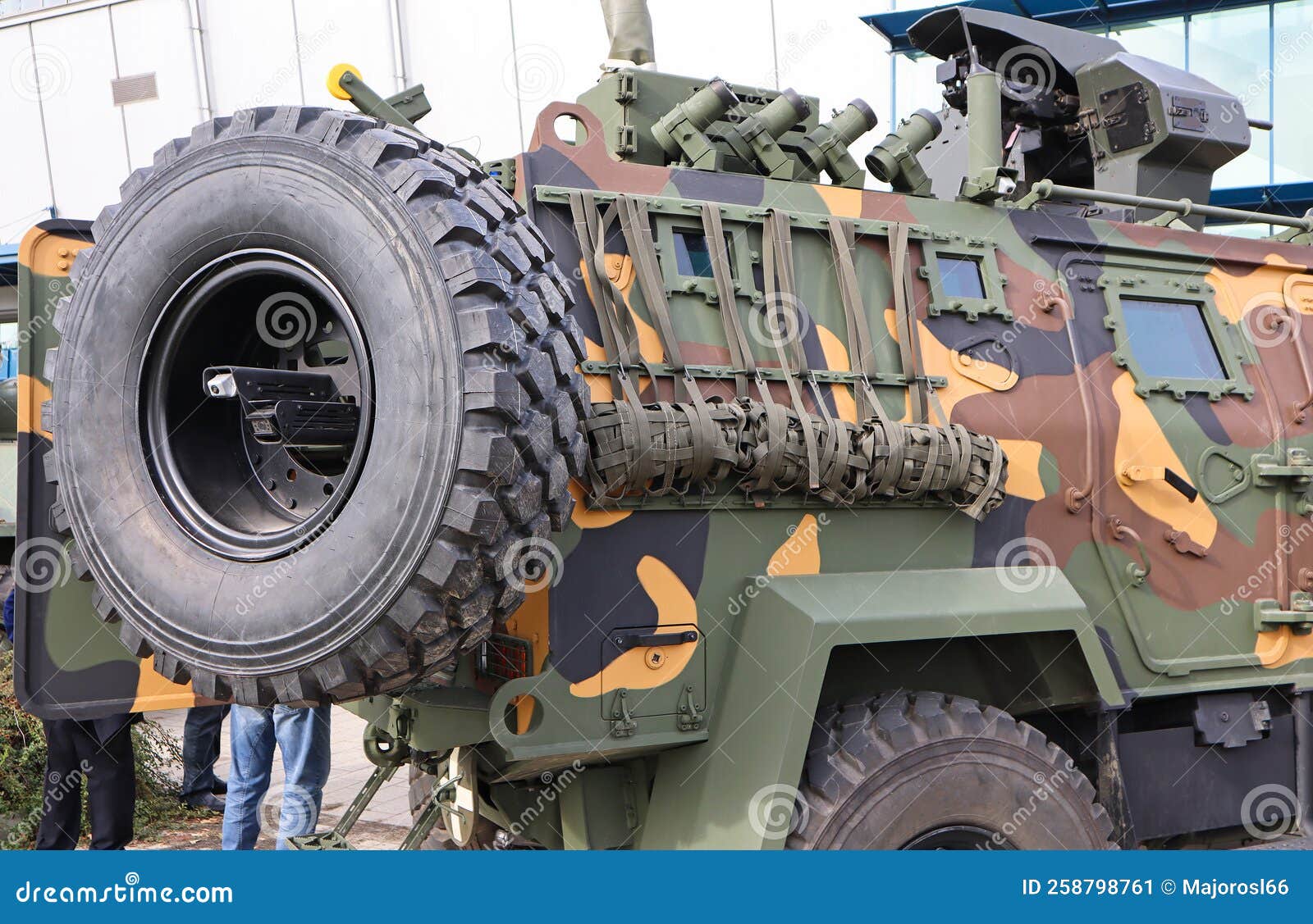Side View of a Military Vehicle Stock Image - Image of gidran, closed ...