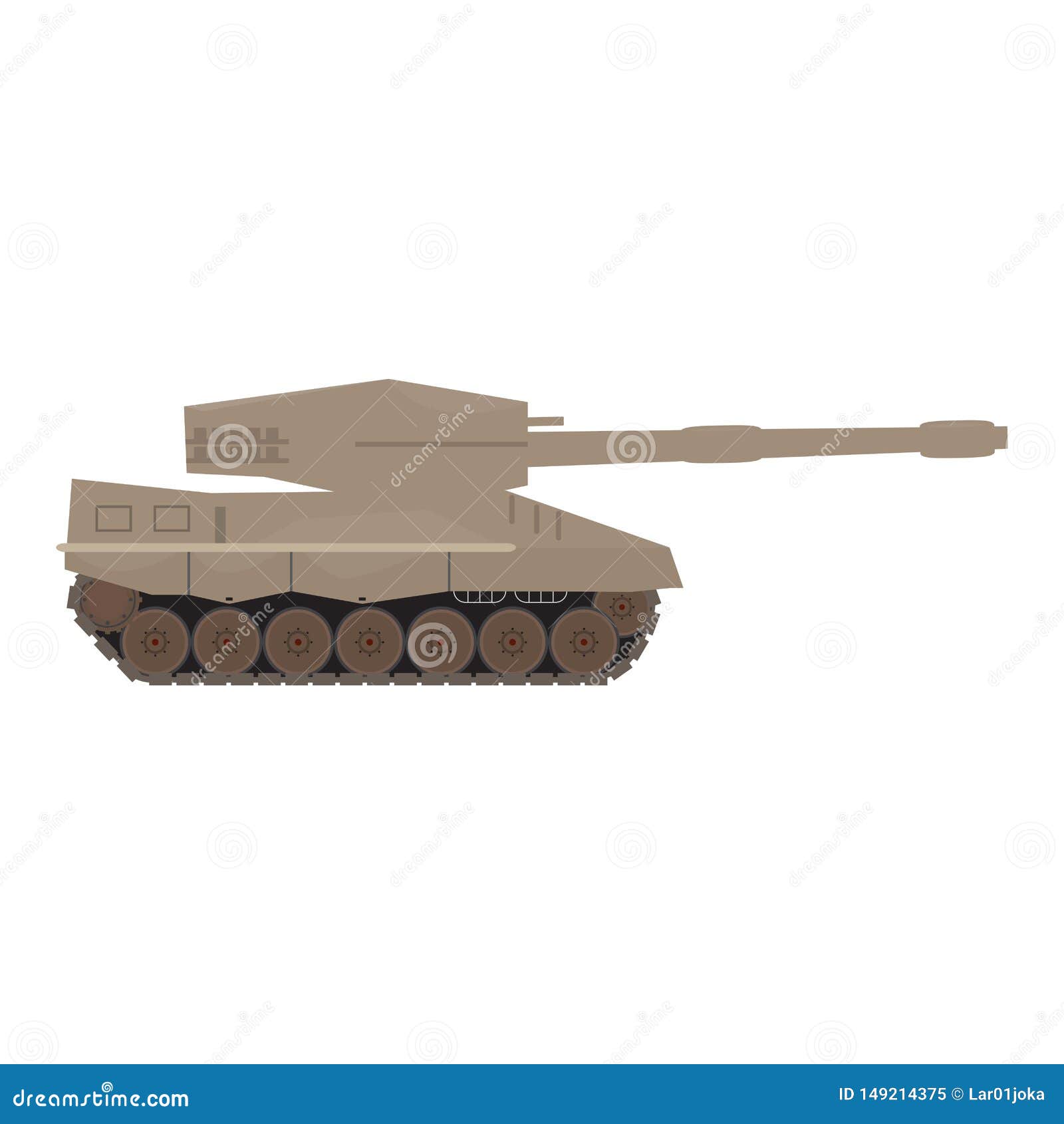 Side View of a Military War Tank Stock Vector - Illustration of clipart ...