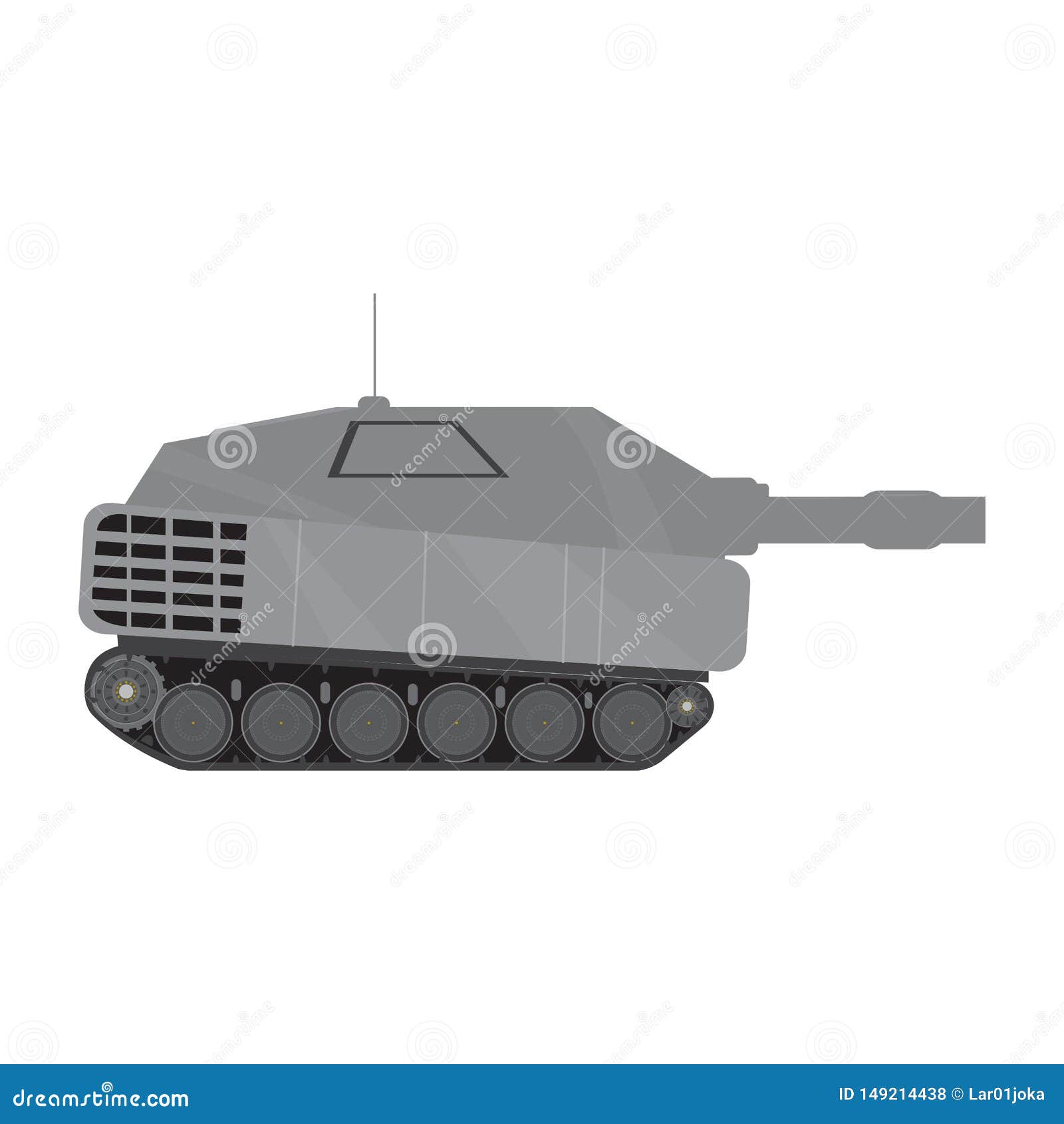 Side View of a Military War Tank Stock Vector - Illustration of clipart ...