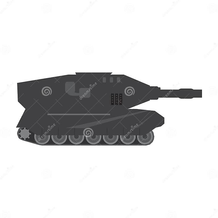 Side View of a Military War Tank Stock Vector - Illustration of side ...