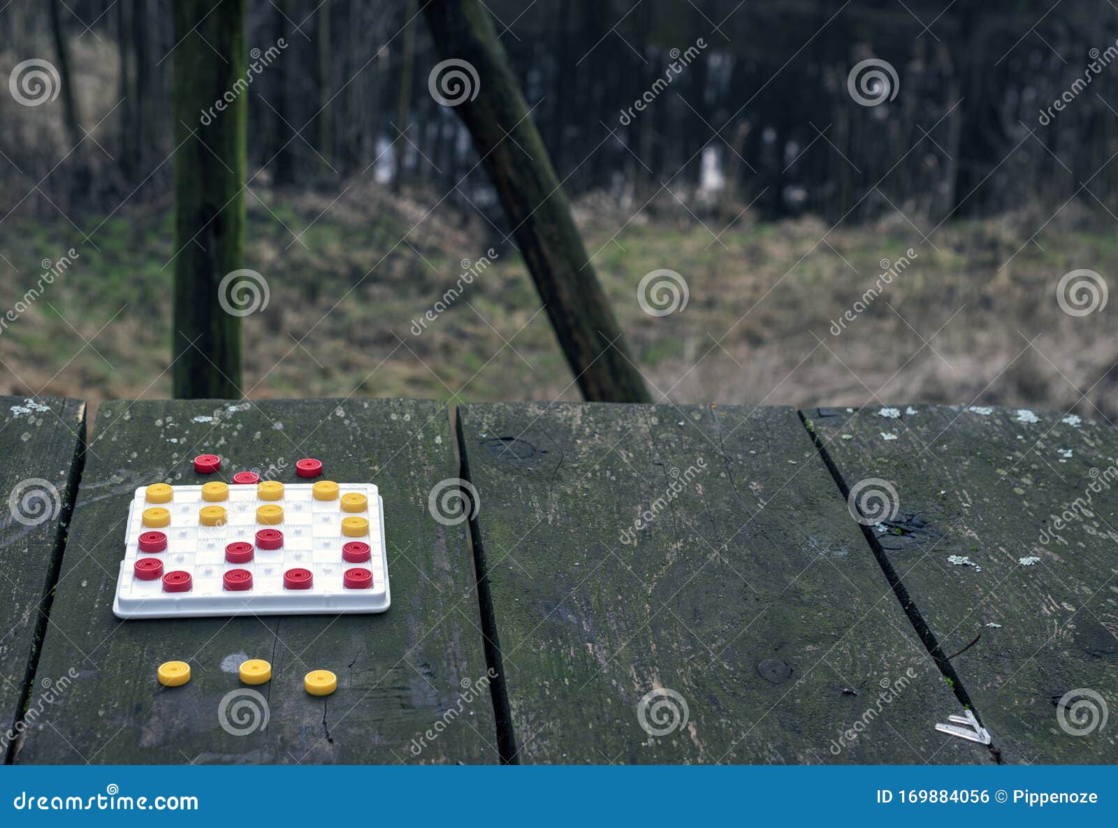 Side View of Mini Draughts Game Board Stock Photo - Image of board ...