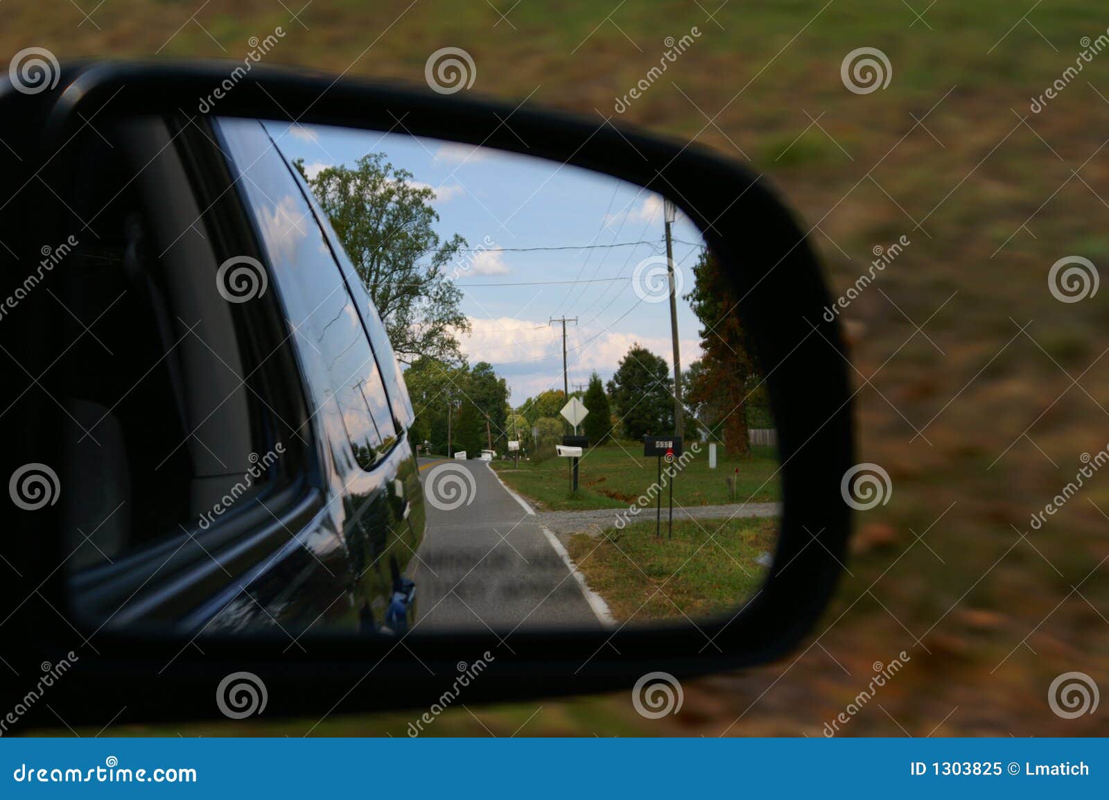 Side view mirror stock image. Image of mirror, blur, minivan - 1303825