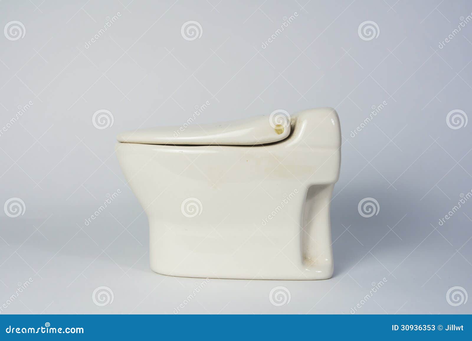 Side View Modern Flush Toilet Isolate Stock Image - Image of sink ...