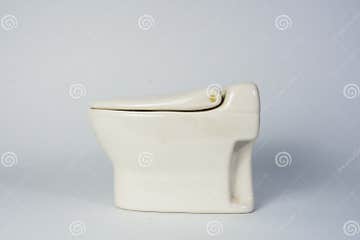 Side View Modern Flush Toilet Isolate Stock Image - Image of sink ...