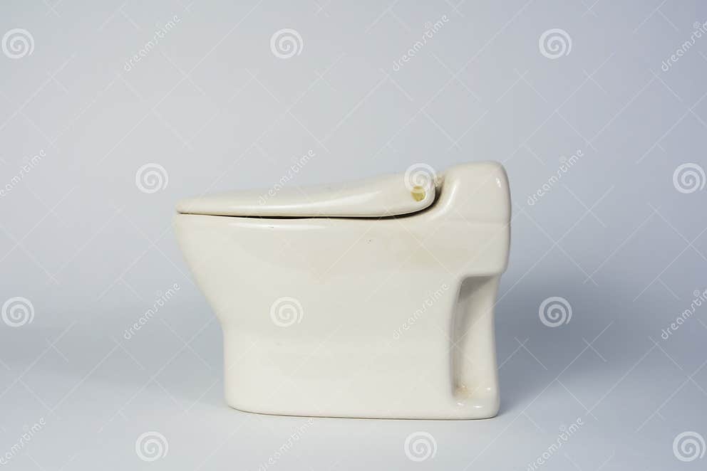 Side View Modern Flush Toilet Isolate Stock Image - Image of sink ...