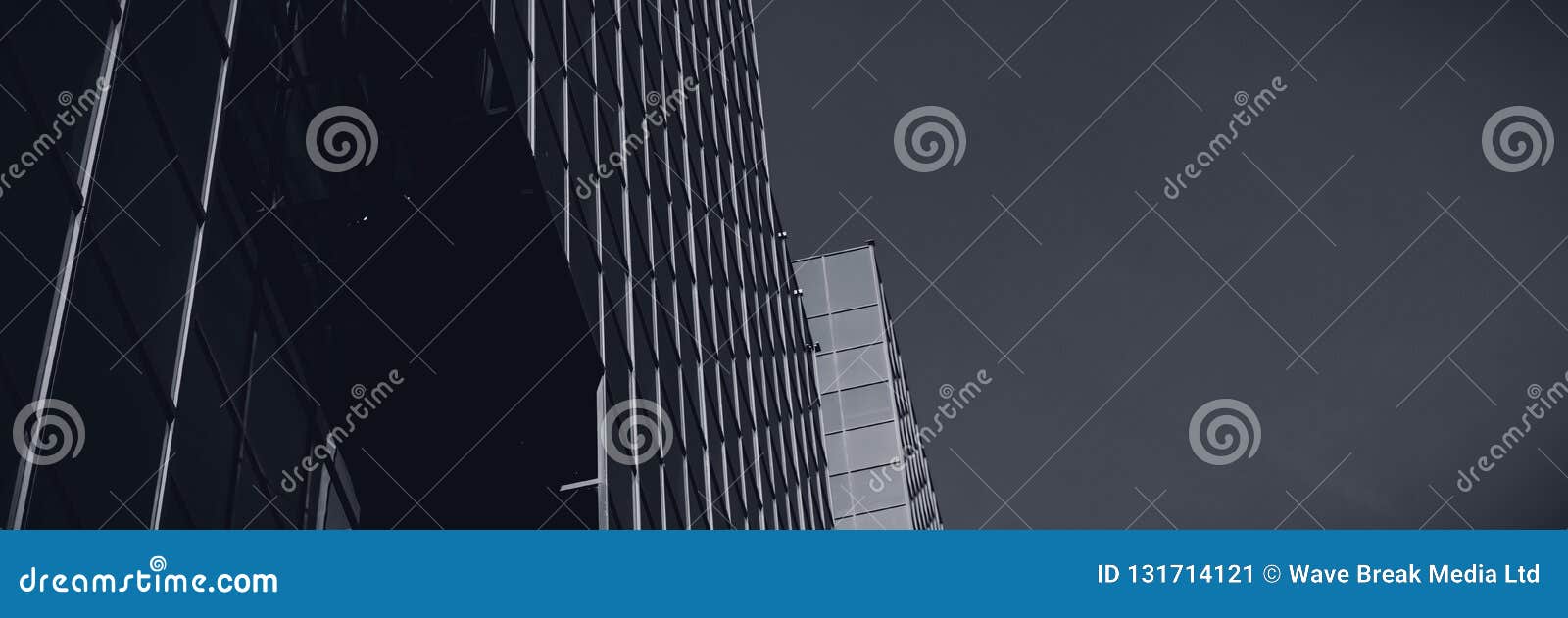 Side View of Modern Office Buildings Stock Image - Image of tower, copy ...