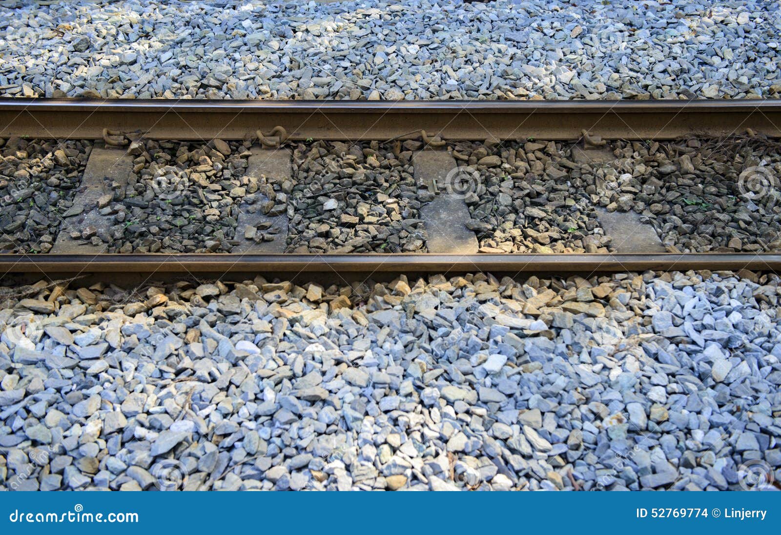 Side View of Modern Railway Details Stock Photo - Image of gravel ...