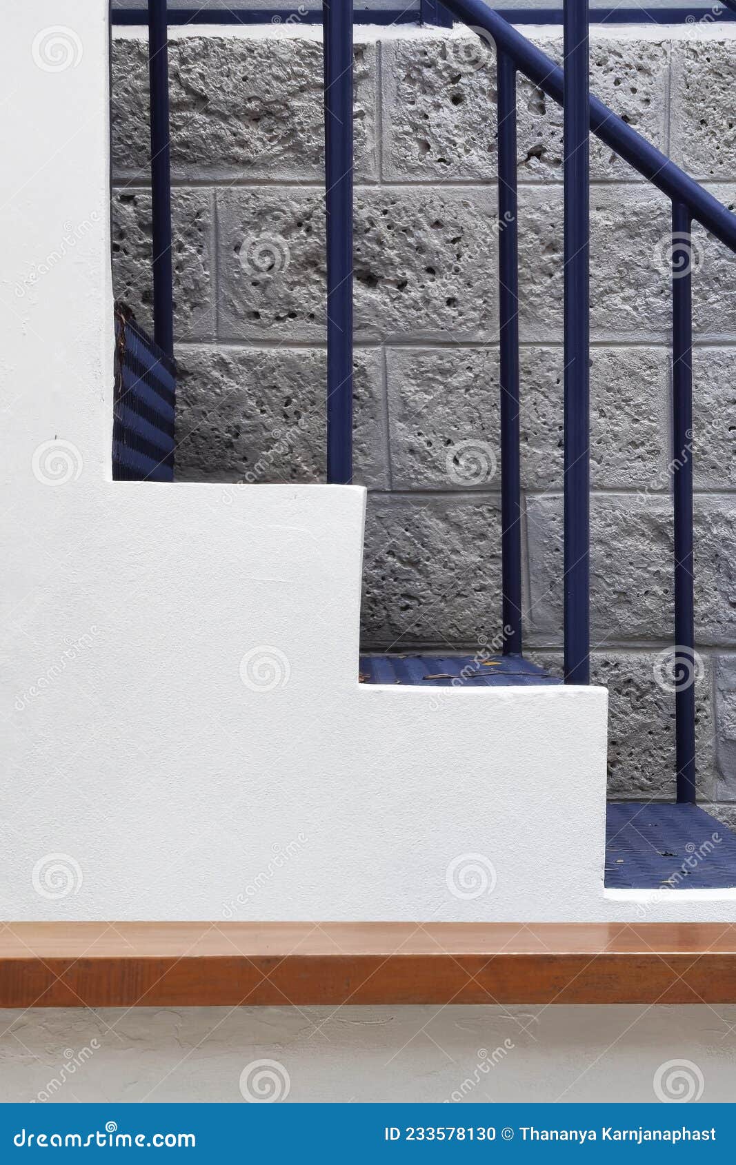 Side view of modern stairs stock photo. Image of structure - 233578130