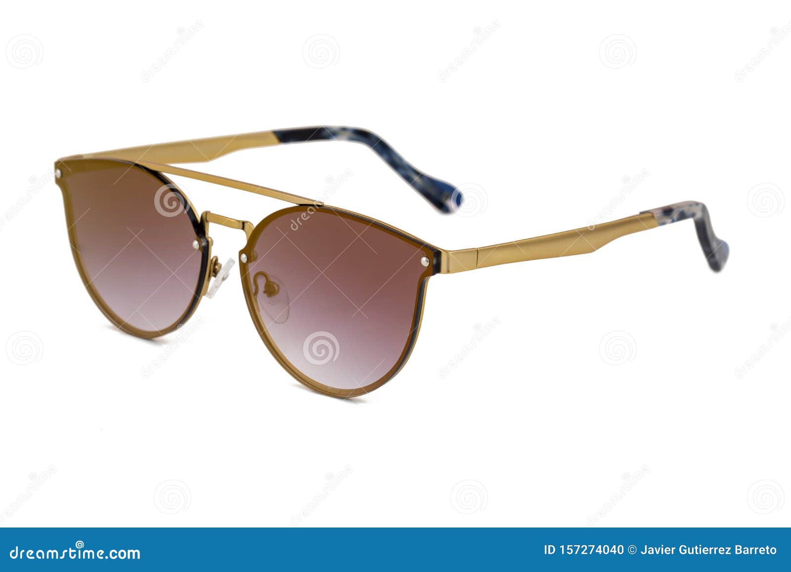 Side View of Modern Sunglasses Isolated on White Background Stock Photo ...