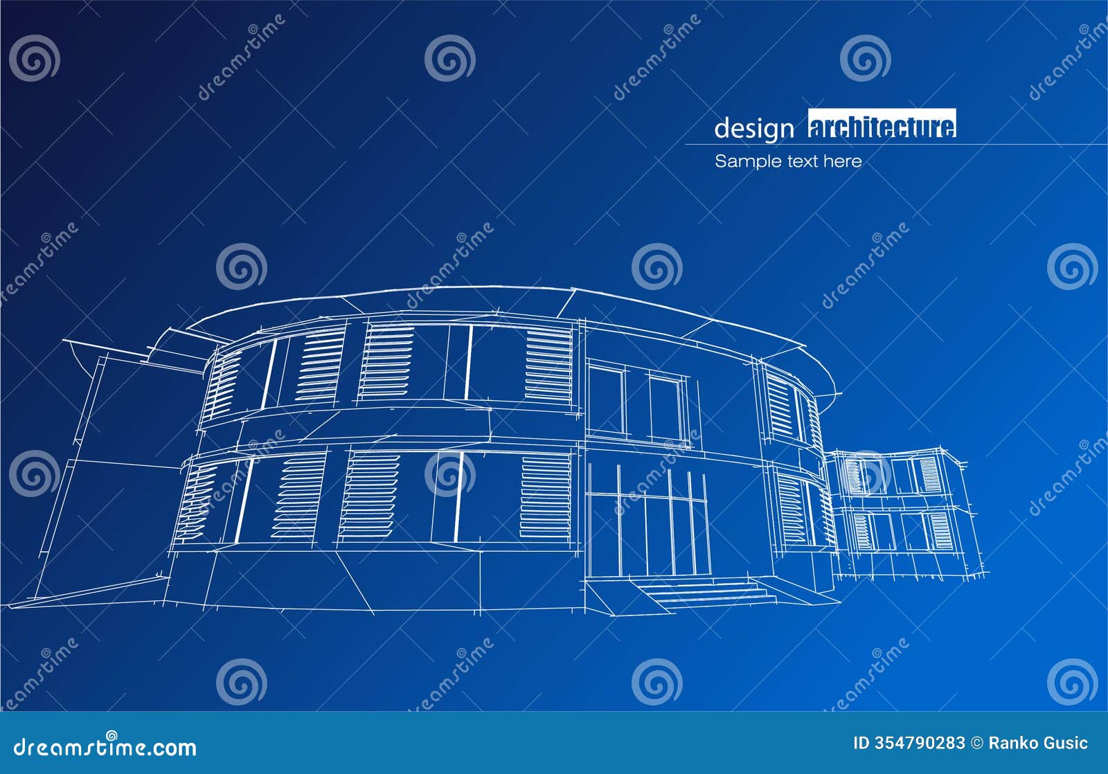 Side View of More Complex Rounded Structure of the Public Building ...