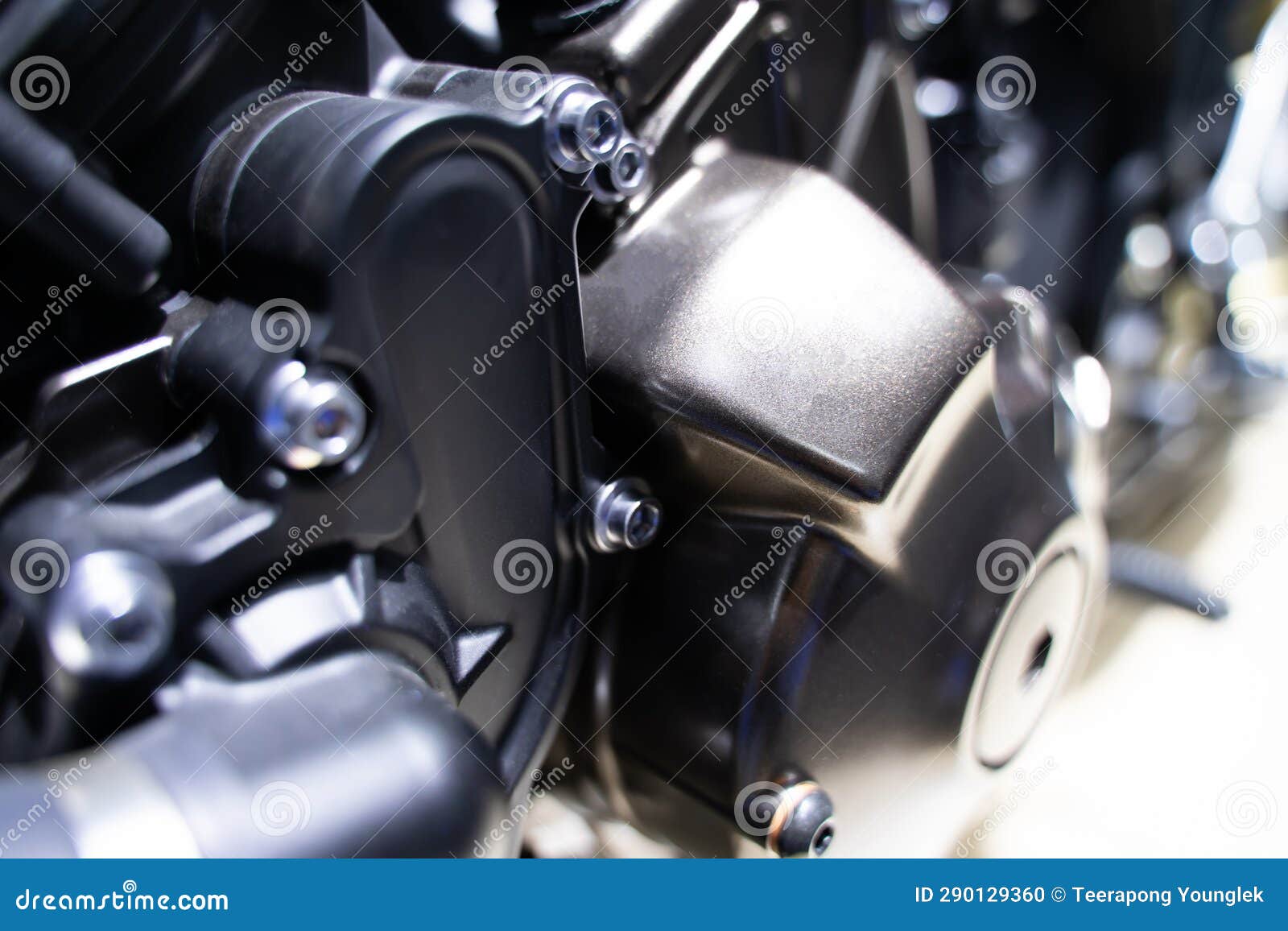Side View of Motorcycle Engine Spare Parts Stock Photo - Image of power ...