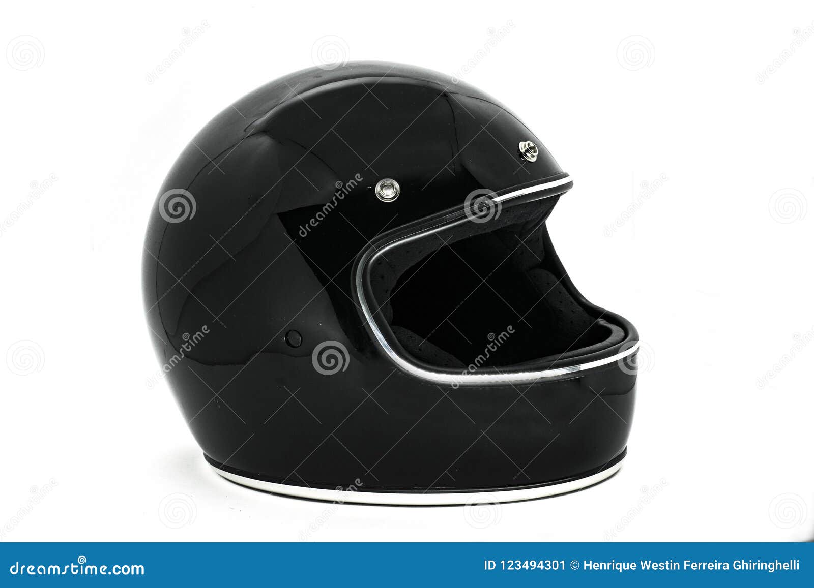 Side View of a Motorcycle Helmet Stock Image - Image of elegant ...