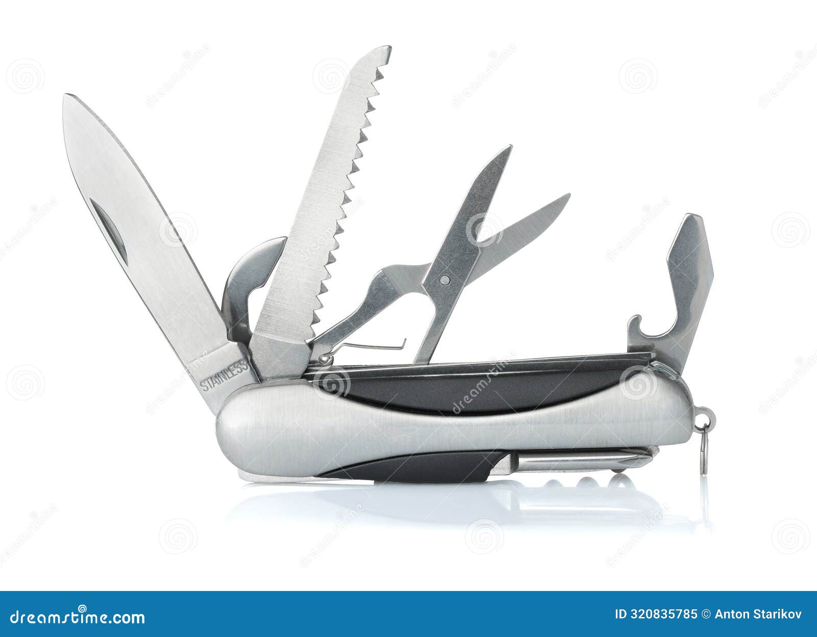 Side View of Multi Function Pocket Knife Stock Image - Image of function, scissors: 320835785