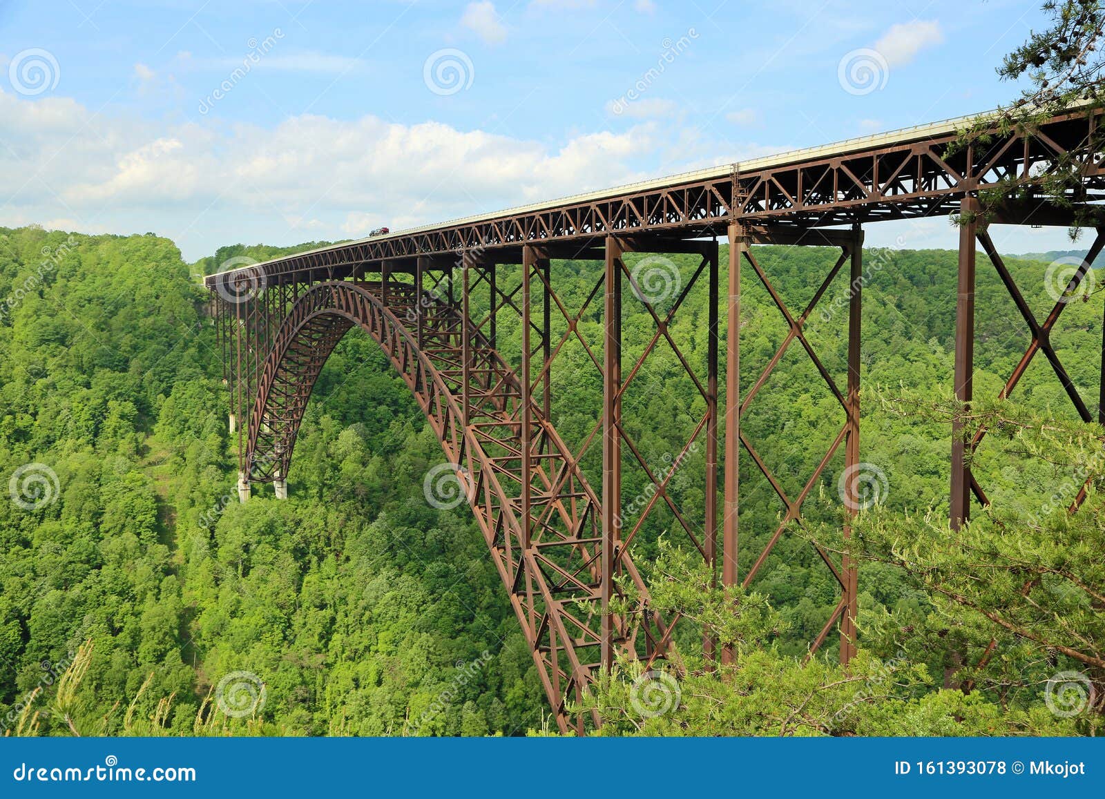 Side View at New River Gorge Bridge Stock Photo - Image of construction ...