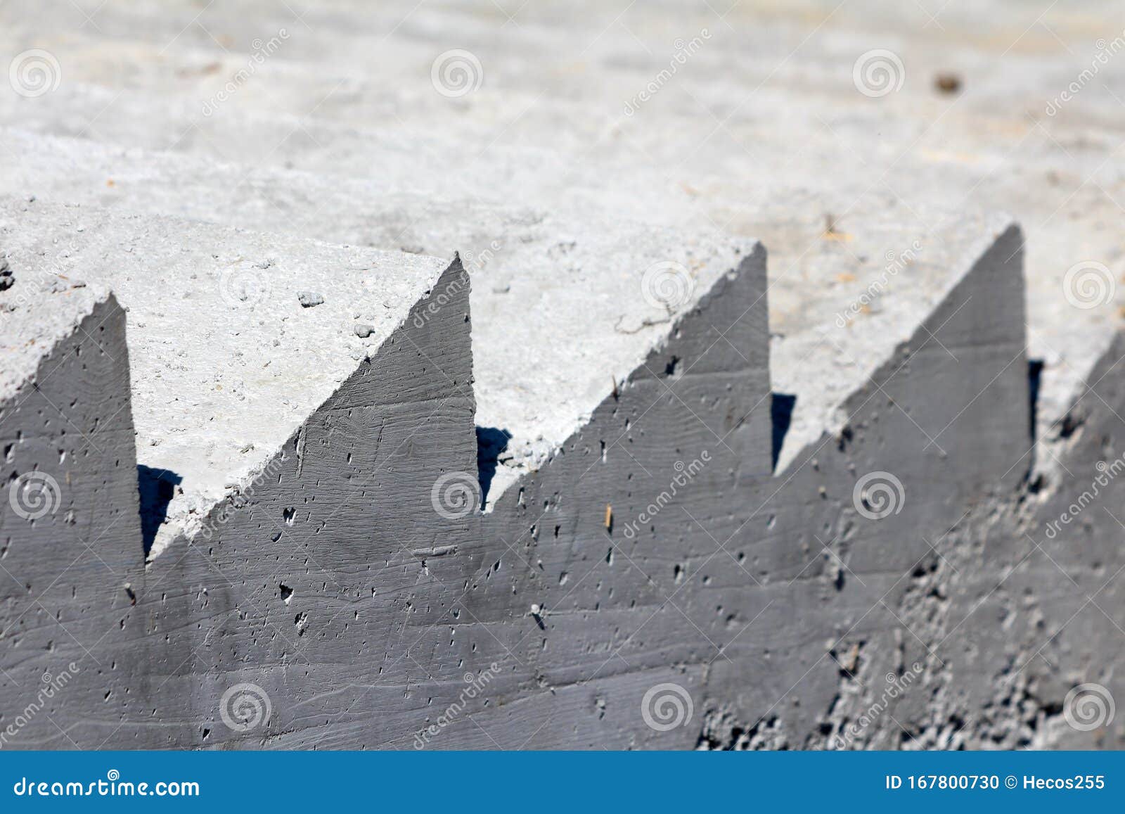 Side View of Newly Built Concrete Steps Built at Local Construction ...