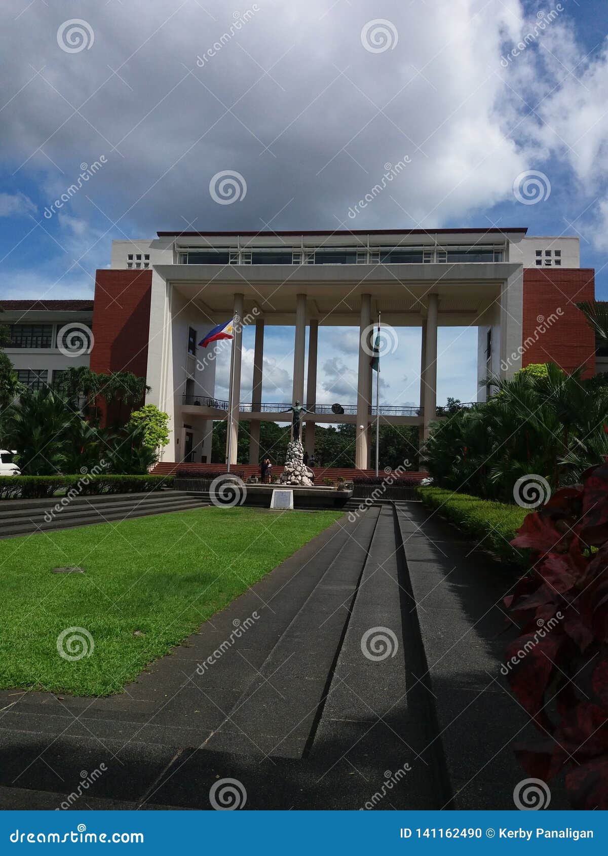 Side View of the Oblation Statue Garden of University of the ...