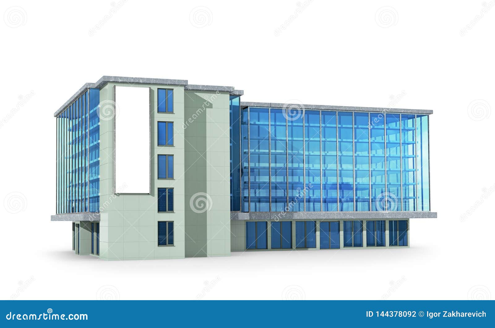 Side View of the Office Building. Stock Illustration - Illustration of ...