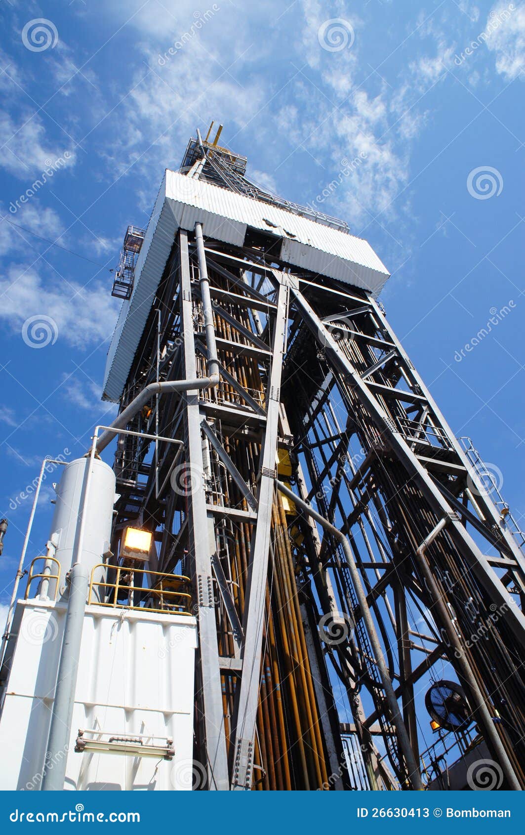 Side View of Offshore Drilling Rig Stock Image - Image of jackup, blue ...