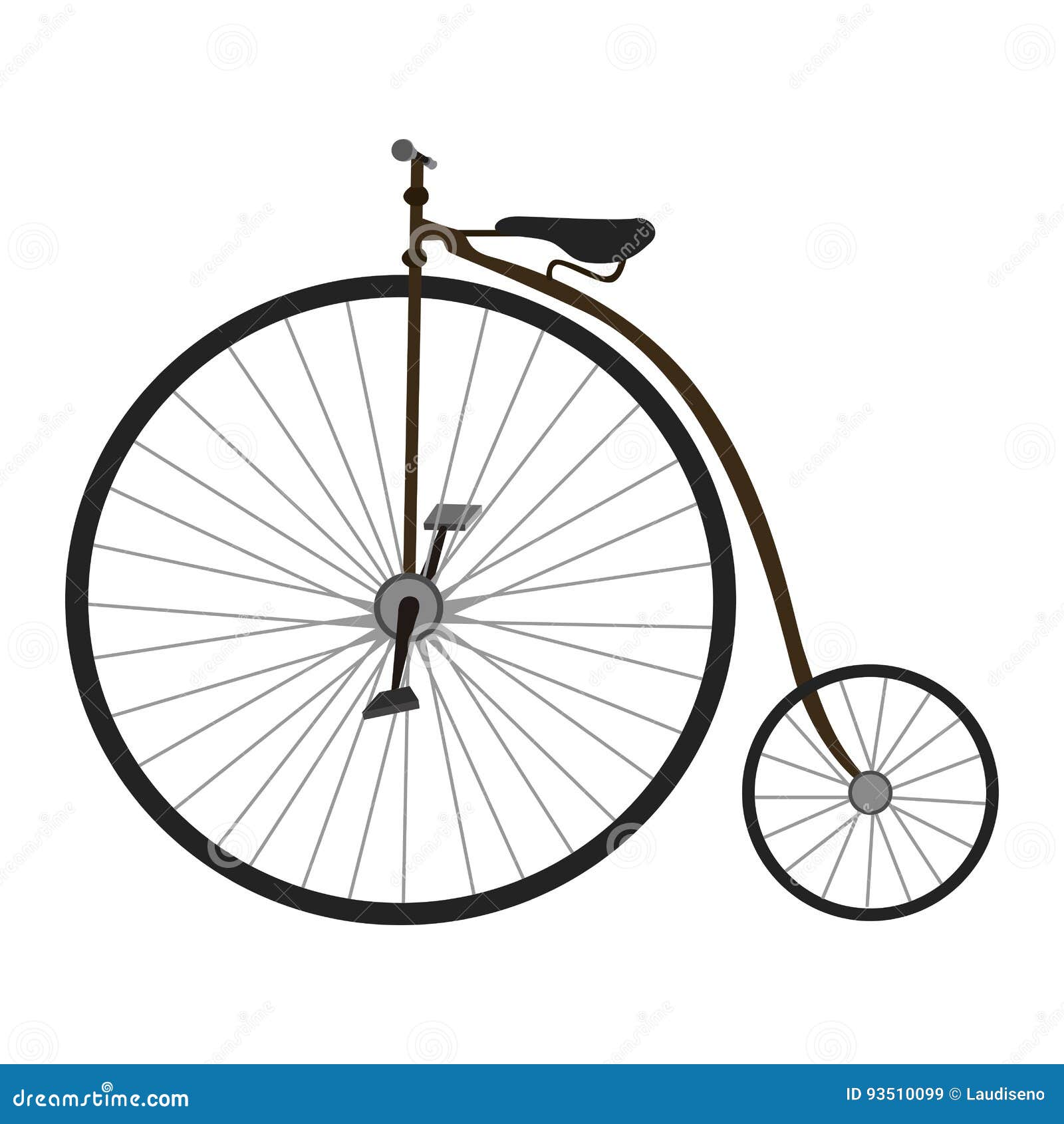 Side View of an Old Bicycle Stock Vector - Illustration of vehicle ...