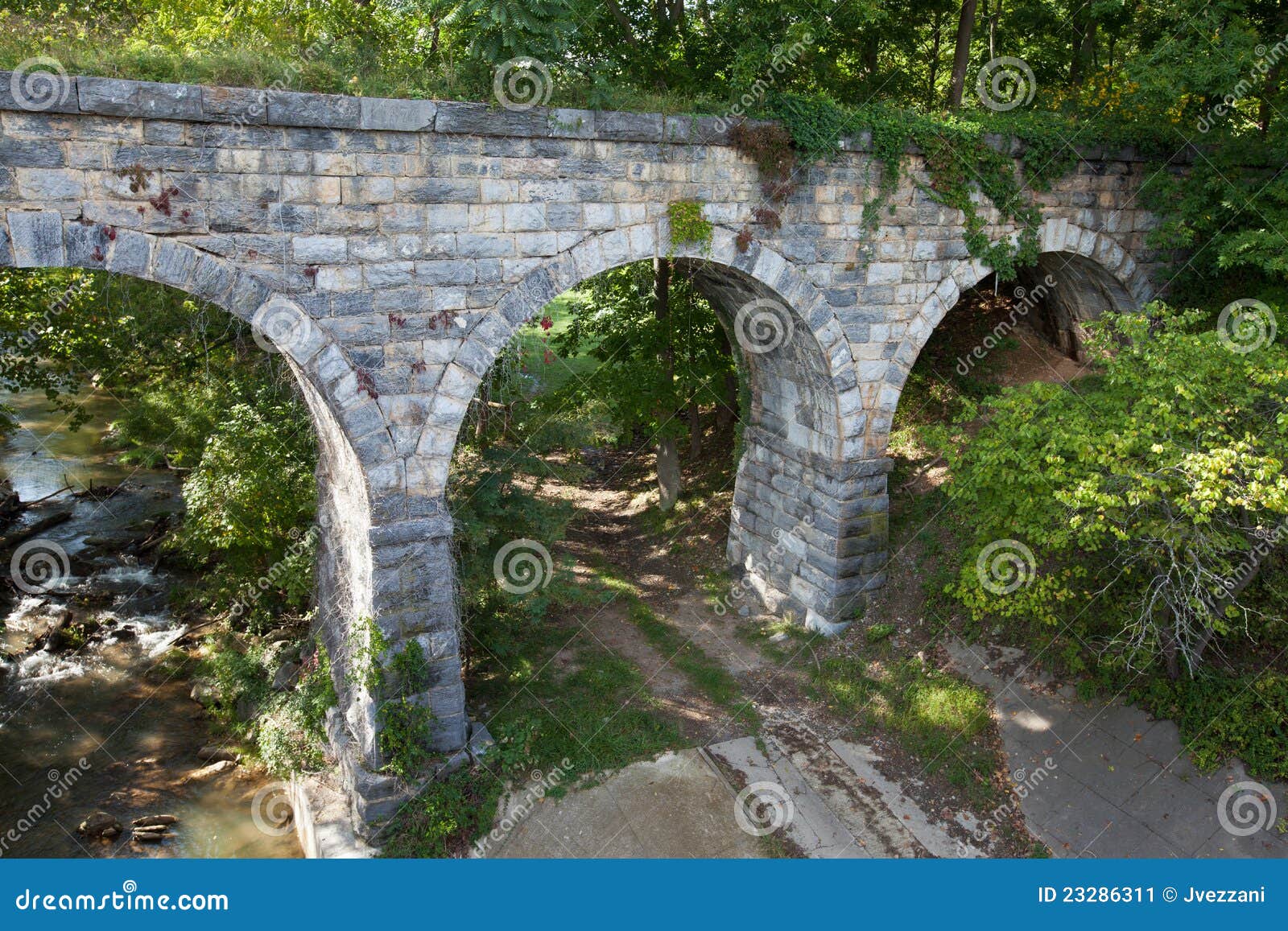 Side View of Old Stone Bridge Built in 1874 Stock Image - Image of 1874 ...