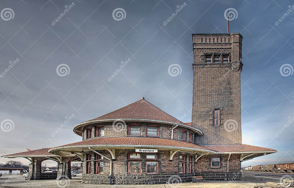 Side View of an Old Train Station Editorial Stock Image - Image of ...