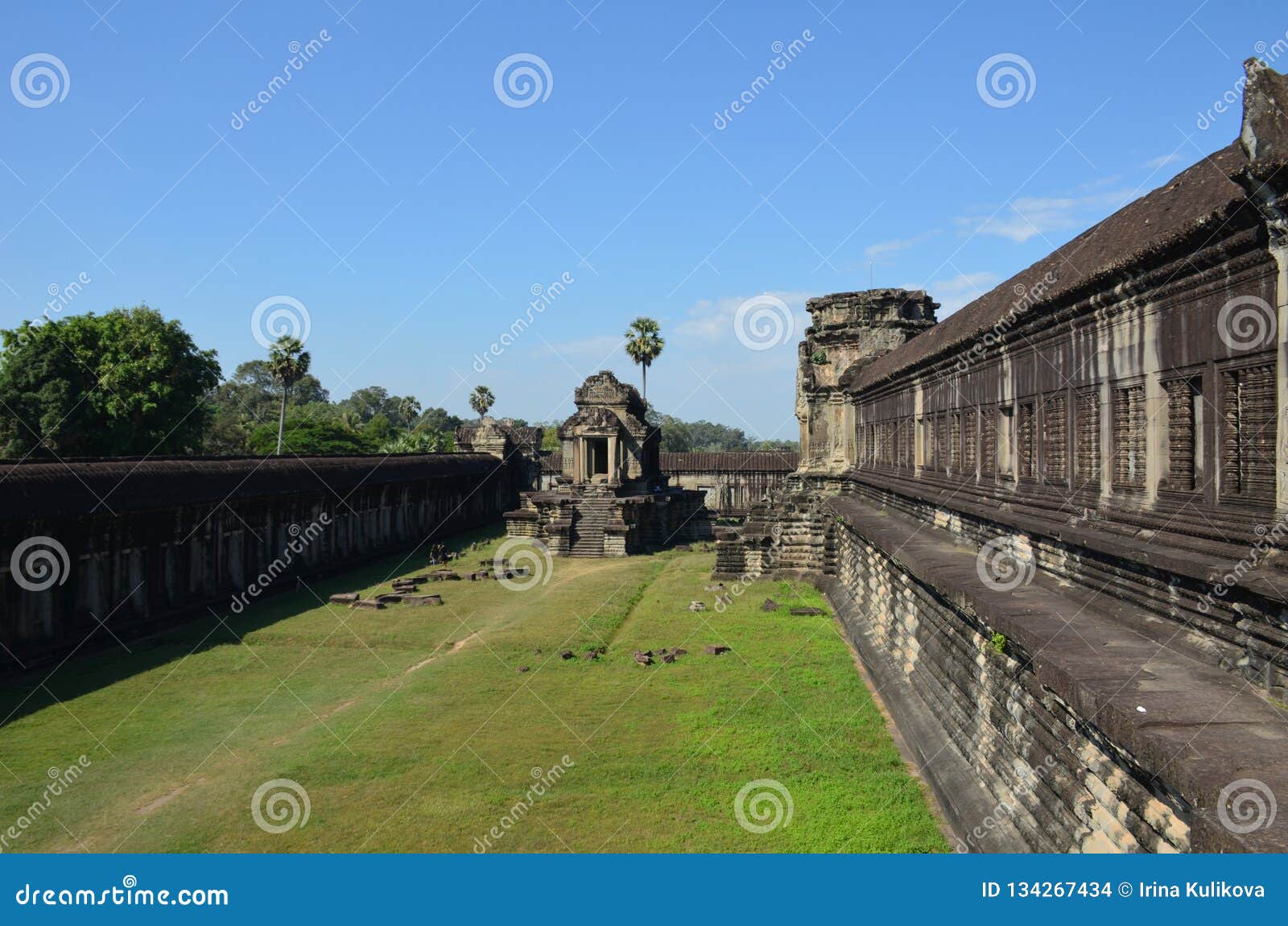 Side View of One of the Angkor Wat Buildings in the Ancient Temple ...