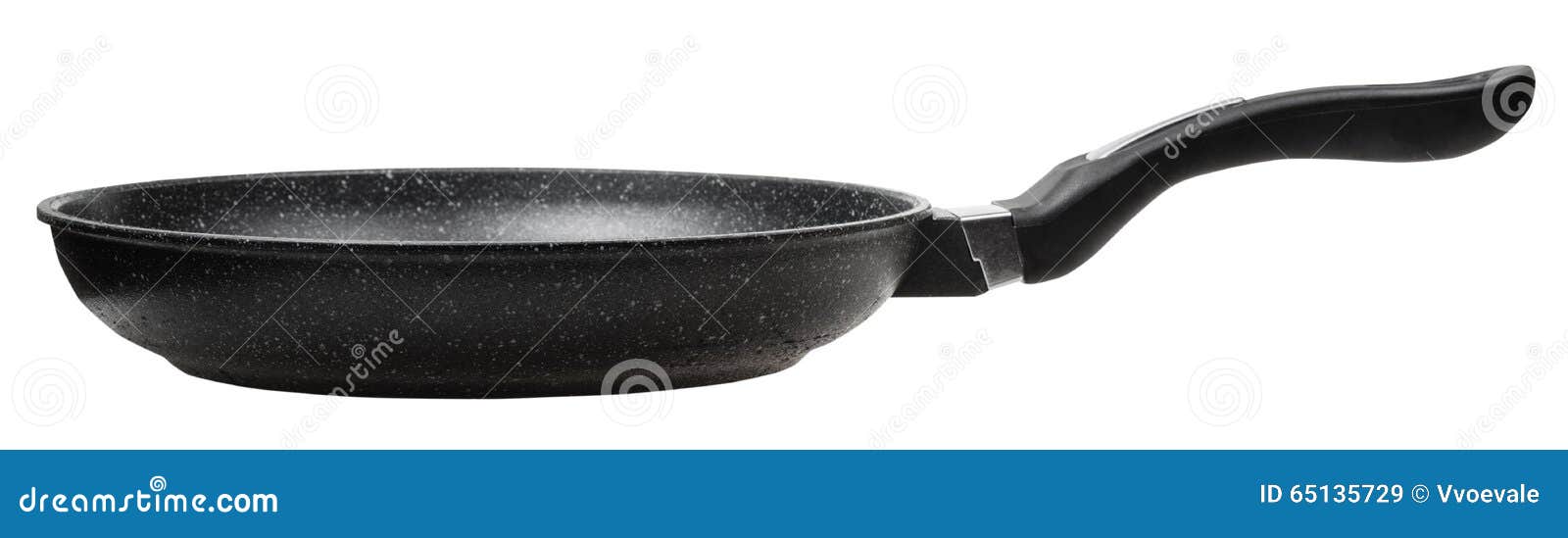 Side View of Open Black Frying Pan Isolated Stock Image - Image of ...