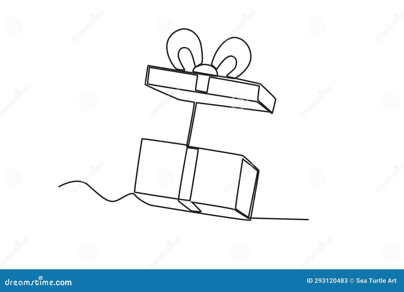 Side View of an Open Gift Box Stock Illustration - Illustration of ...