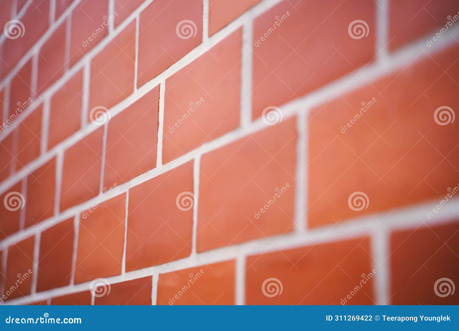 Side View of Orange-red Brick Wall, Abstract Background Texture Stock ...