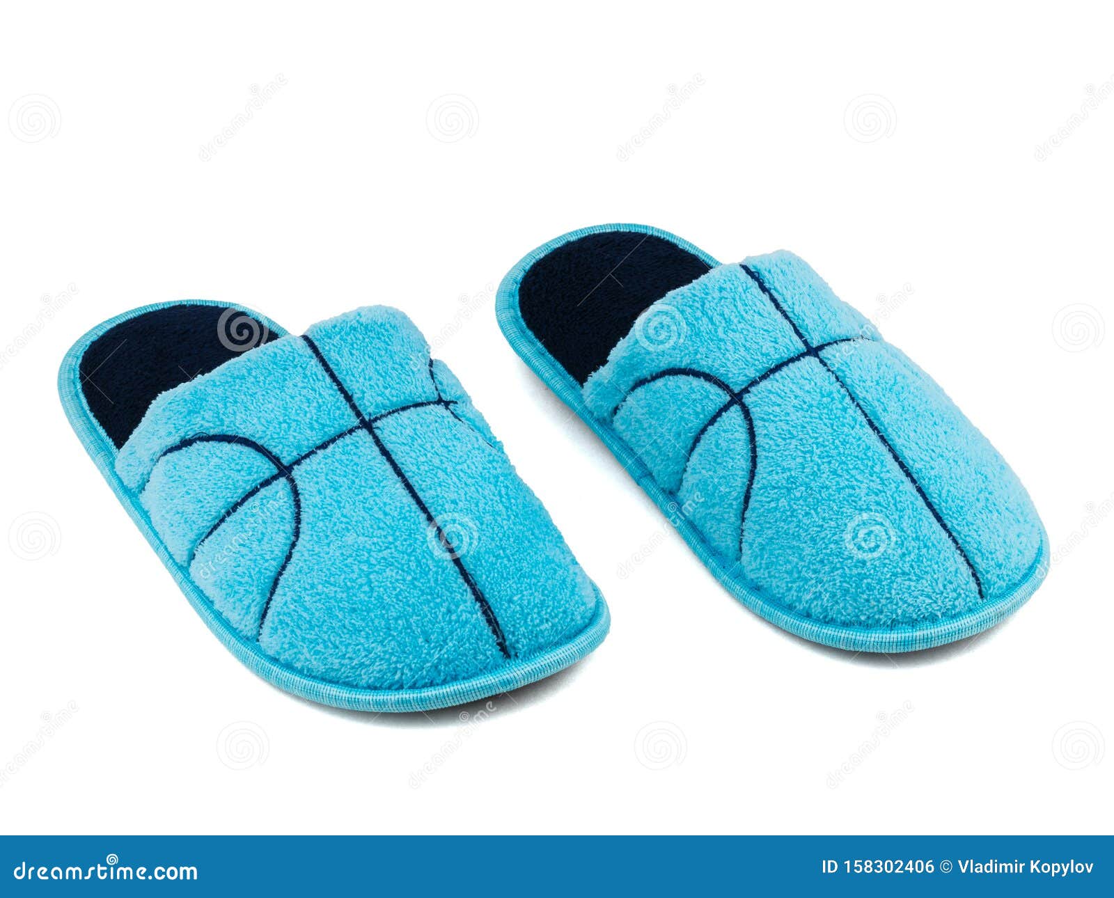 Side View of a Pair of Slippers Isolated on a White Background. Stock ...