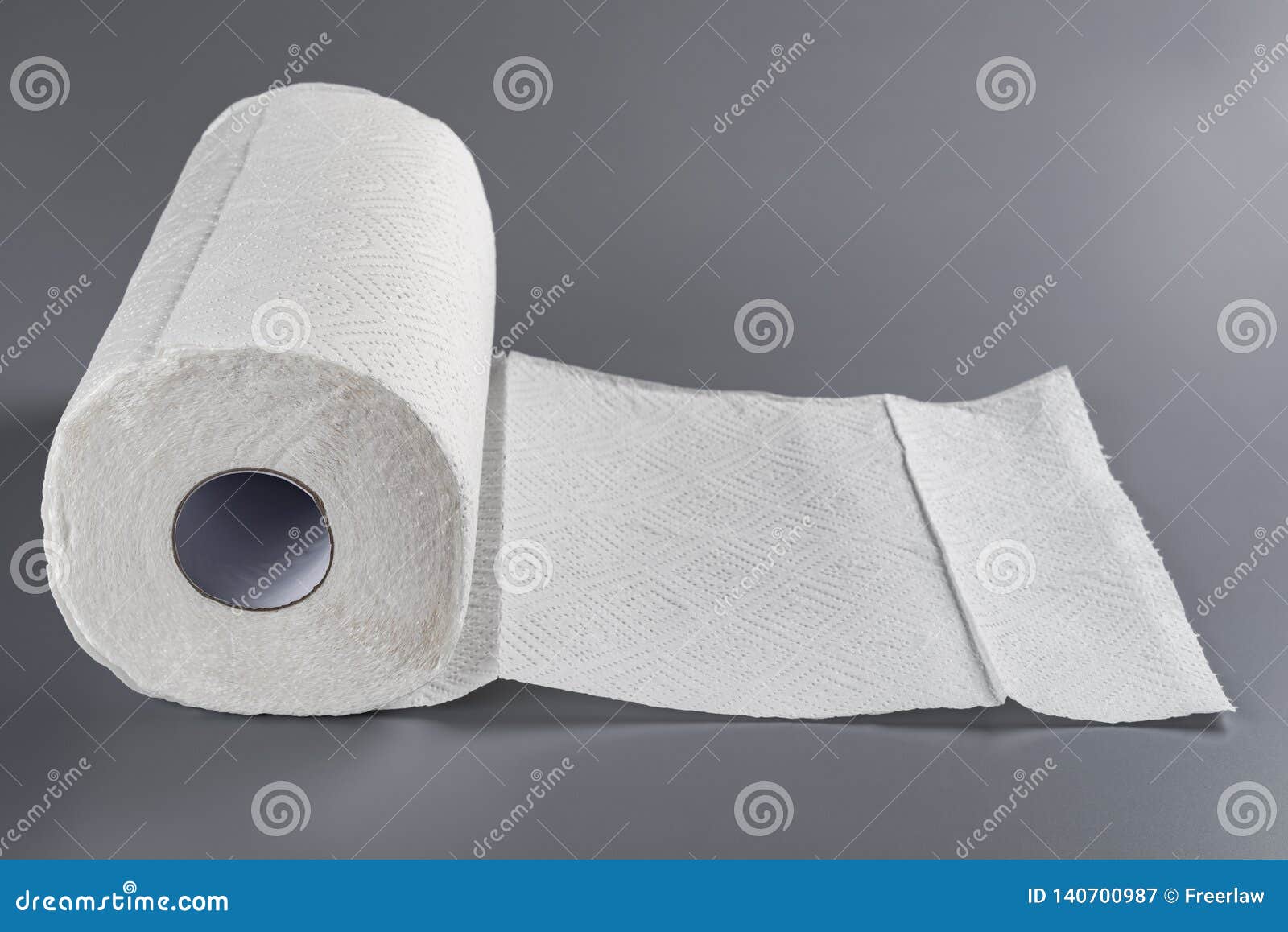 Paper Roll for Kitchen on Grey Background Stock Image - Image of ...