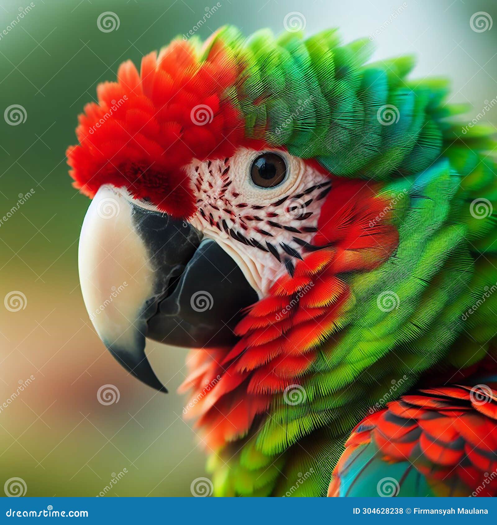 Side View Parrot Posing in the Wild Stock Photo - Image of parakeet ...