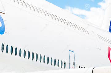 Side View of Passenger Plane. Stock Photo - Image of huge, aviation ...