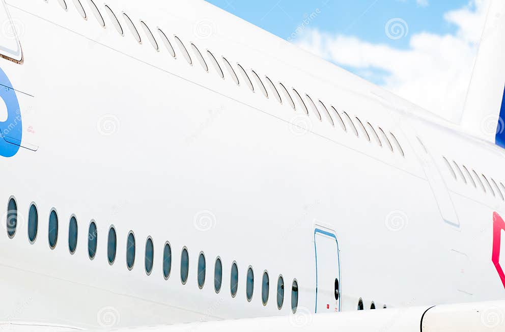 Side View of Passenger Plane. Stock Photo - Image of huge, aviation ...