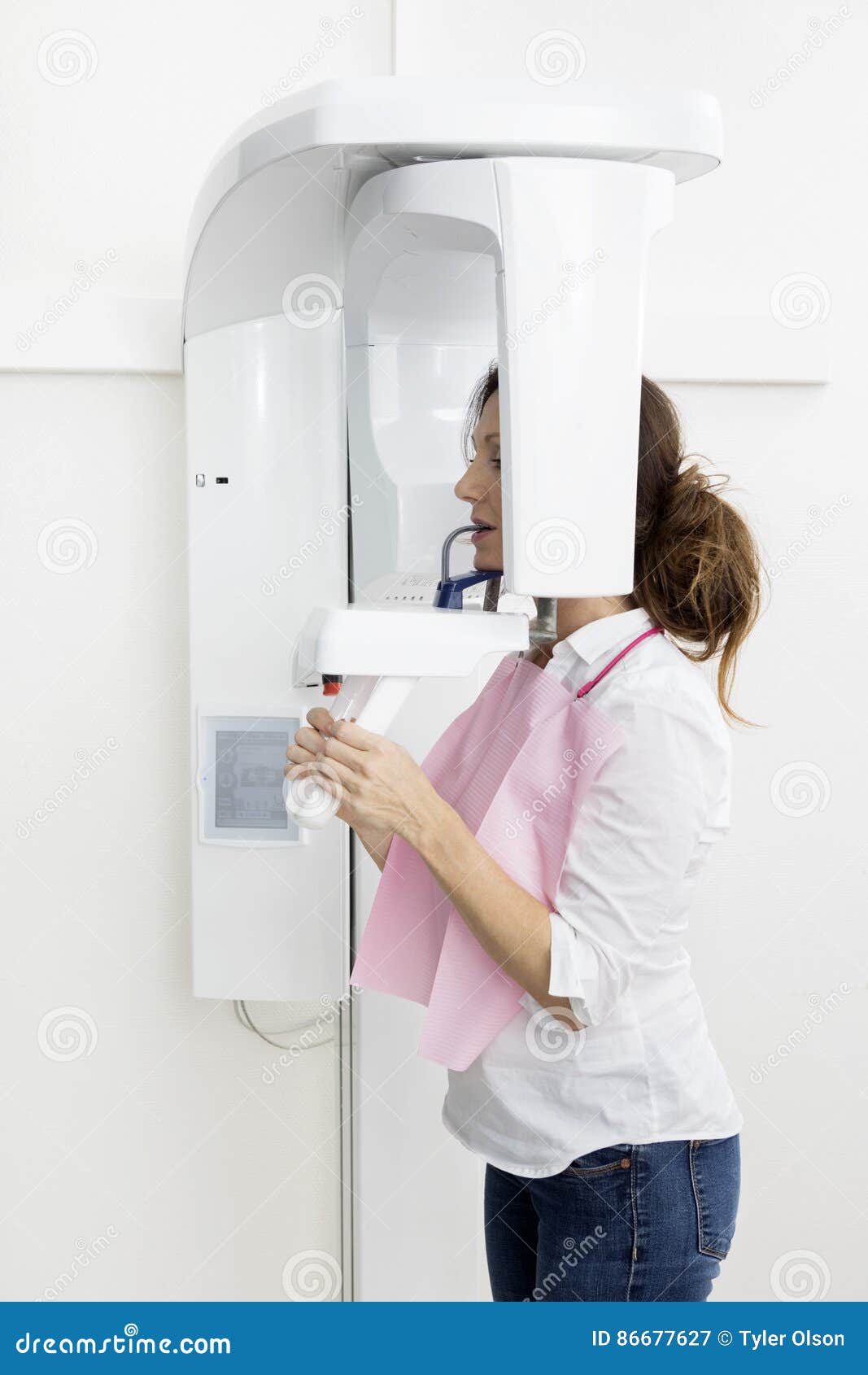 Side View of Patient Using Digital Panoramic Xray Machine Stock Image ...