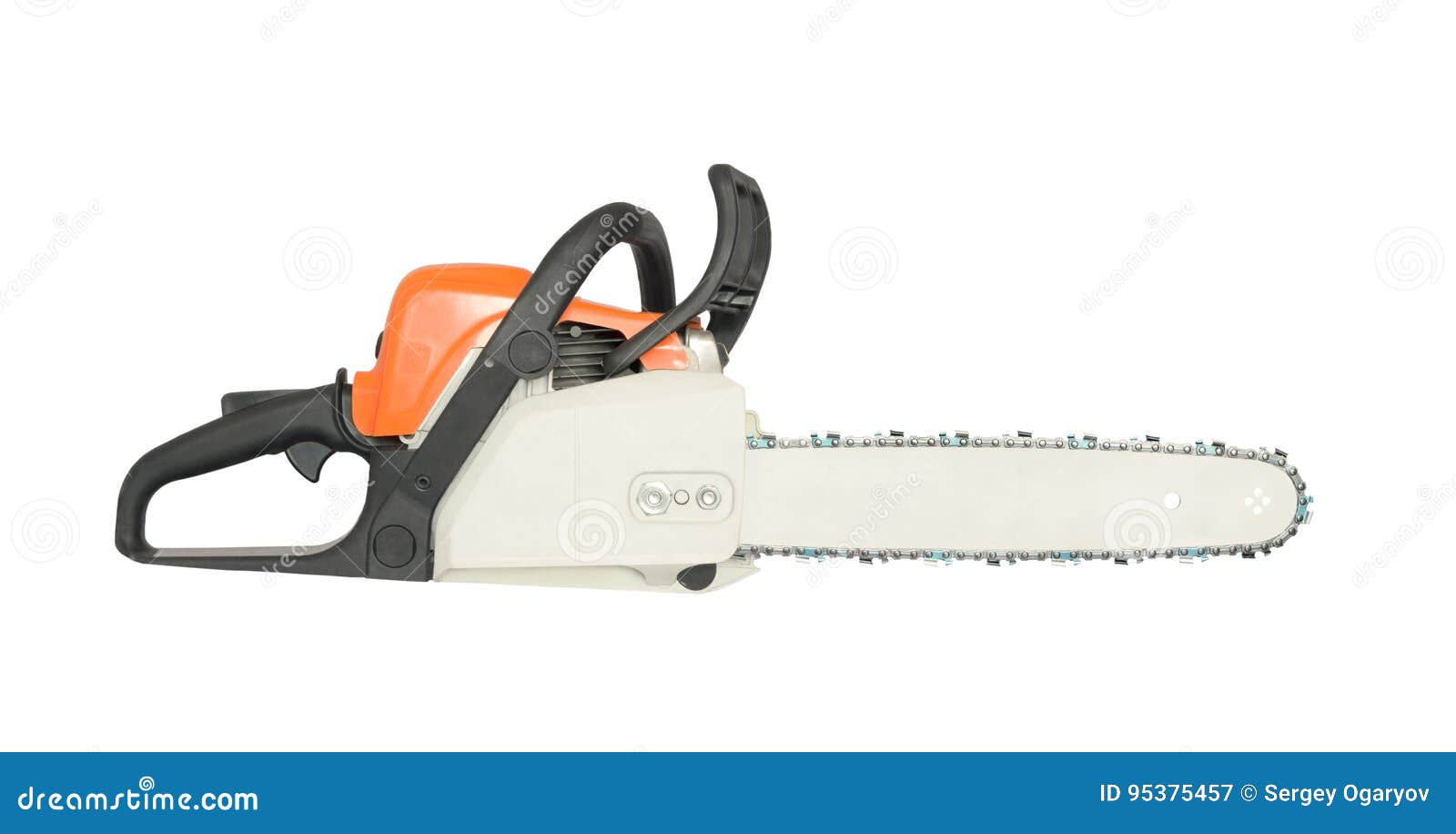 Side View of Petrol Chainsaw Stock Image - Image of background ...