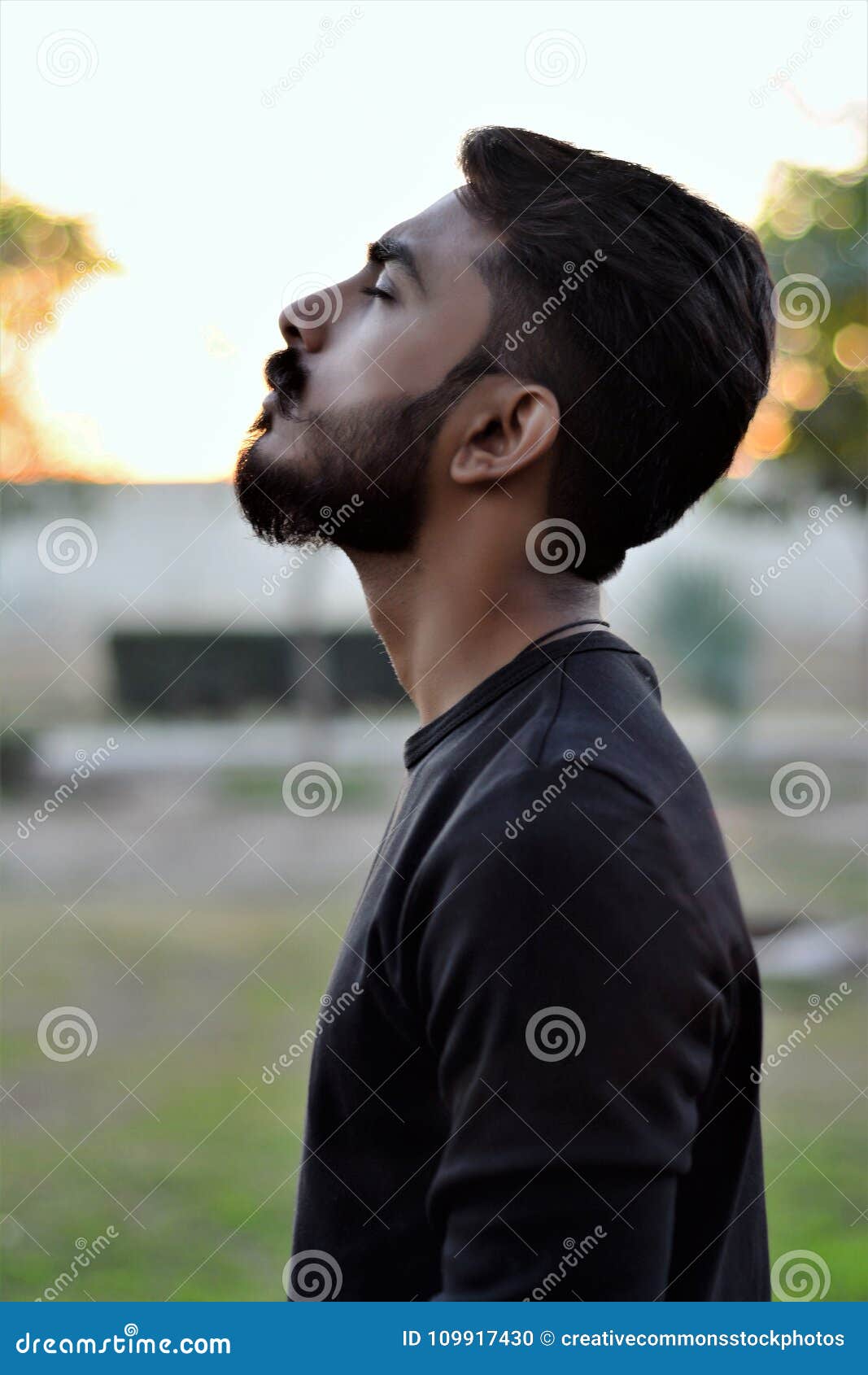 Side View Photography Of Man While Closing His Eyes Picture. Image ...