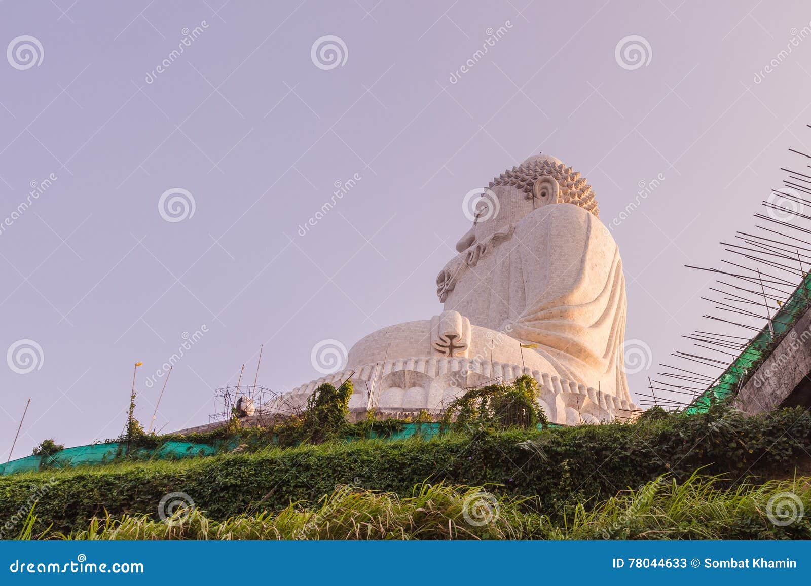 Side View of Phuket Big Buddha Statue Stock Image - Image of area ...
