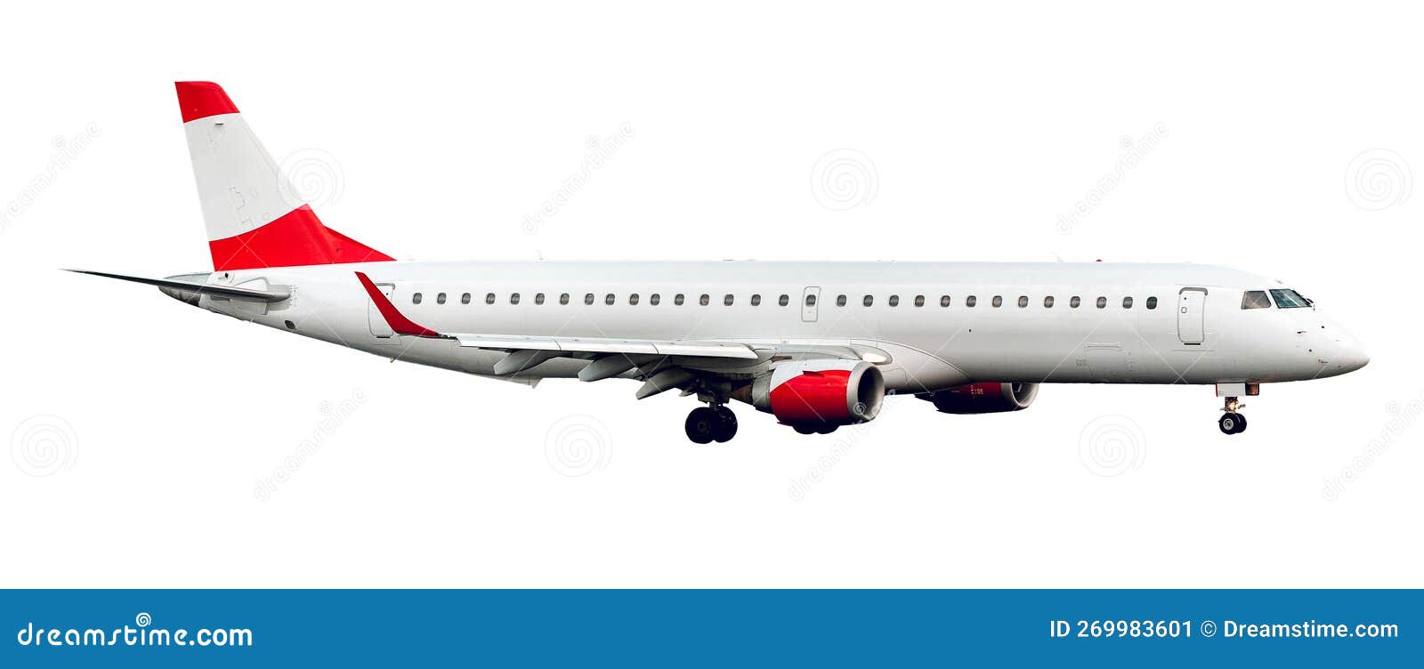 Side View of Plane Isolated on White Background Stock Image - Image of ...