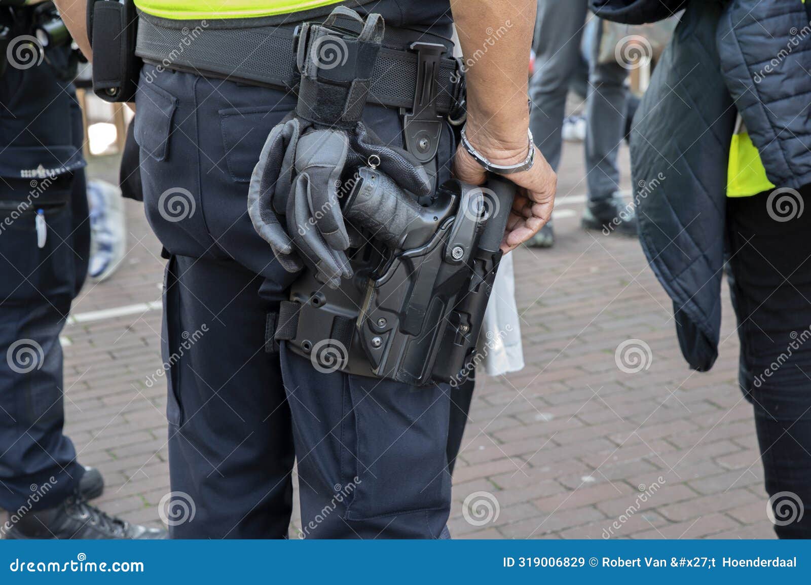 Side View Police Gun At Amsterdam The Netherlands 13-5-2024 Editorial ...