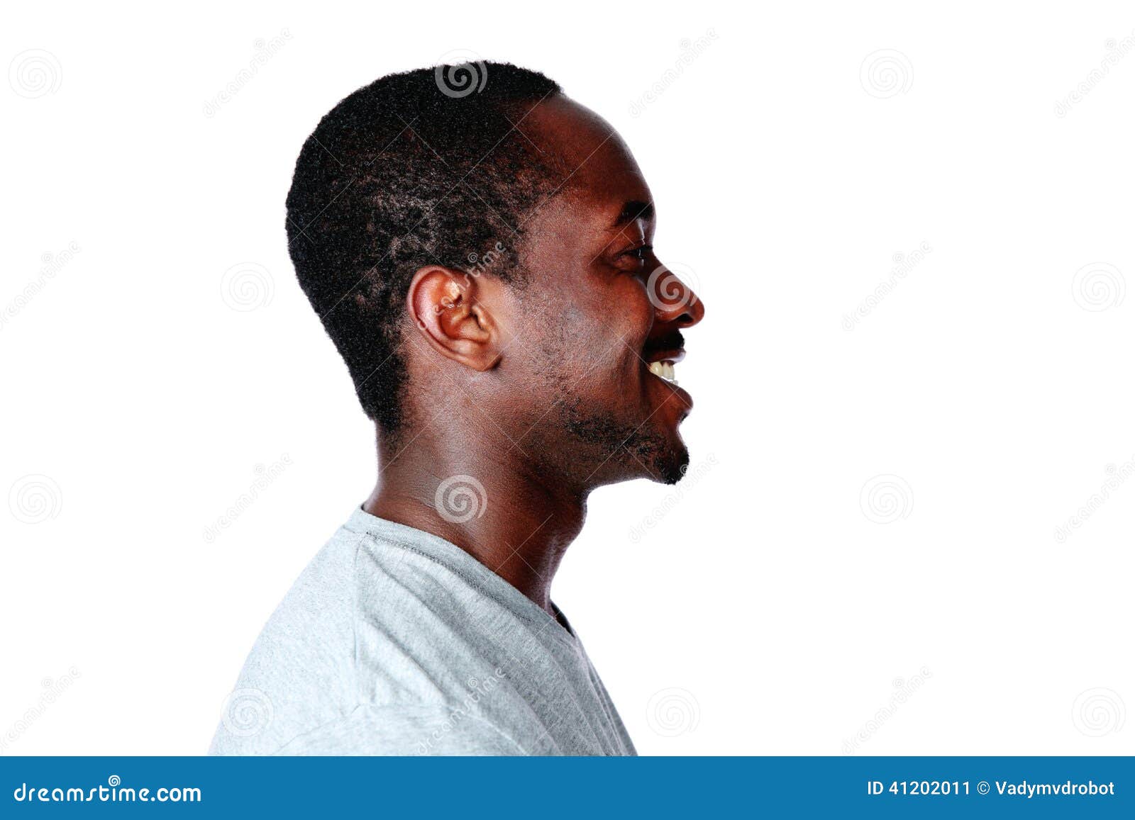 Side View Portrait of African Man Stock Image - Image of african ...
