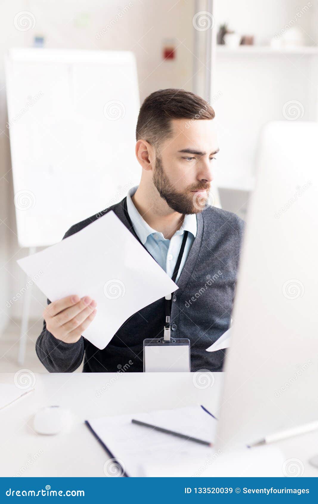 Office worker stock image. Image of business, financial - 133520039