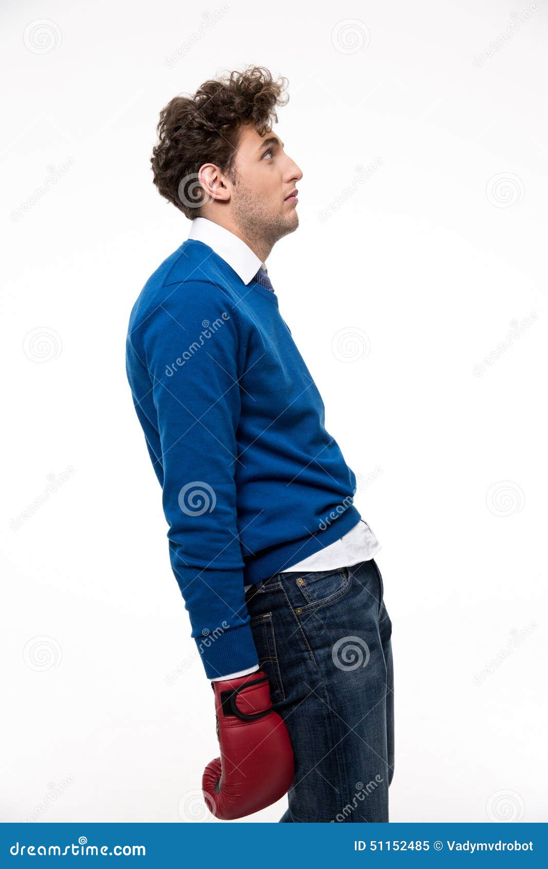 Side View Portrait of a Defeated Young Man Stock Image - Image of ...